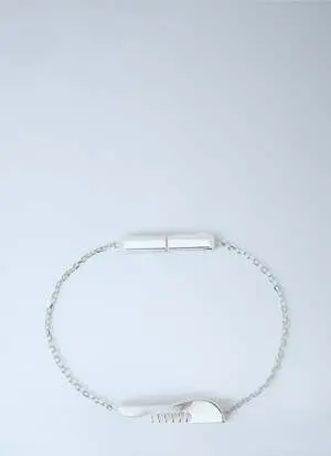 Bottega Veneta Bottega Veneta Sterling Silver Chain Bracelet With Bar Clasp Silver