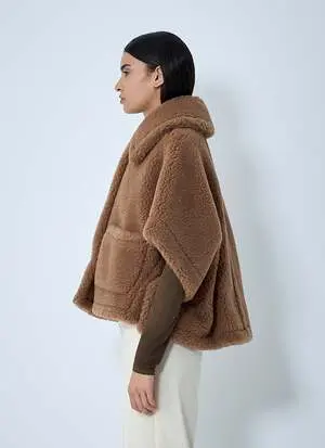 Max Mara Brushed Wool Blend Cape