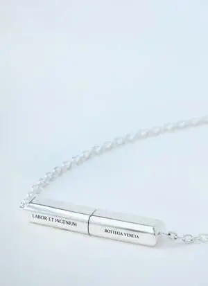 Bottega Veneta Sterling Pendant Necklace