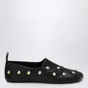 Chloé Rita Ballerinas In Studded Leather - Black