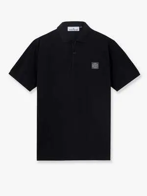 Stone Island Stone Island Men Stretch Organic Cotton Polo Shirt Black