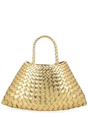 Dragon Diffusion DRAGON DIFFUSION Gold Leather Woven Bag Gold