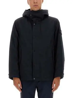 Stone Island Waterproof Hooded Jacket - Blue