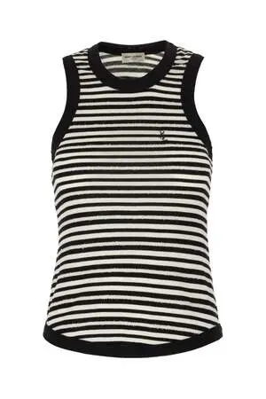 Saint Laurent Striped Knit Tank Top