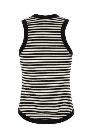 Saint Laurent Striped Knit Tank Top