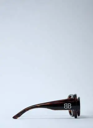 Balenciaga Superbusy Round Layered Sunglasses