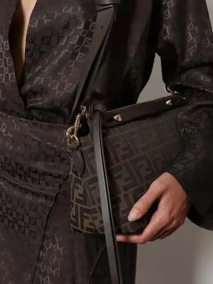 Fendi Ff Jacquard Fabric Medium Crossbody Bag