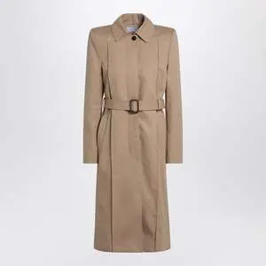 Alexander McQueen Beige Cotton Trench Coat - Cream