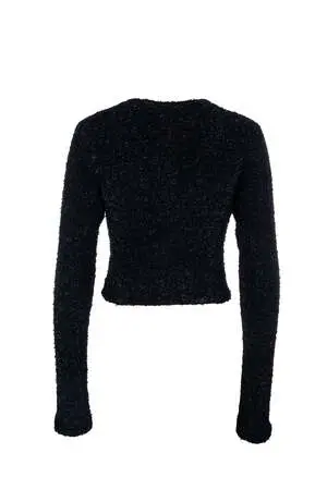 Balenciaga Textured Cropped Blazer With Gold Tone Buttons - Multicolor