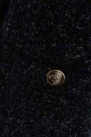 Balenciaga Textured Cropped Blazer With Gold Tone Buttons - Multicolor