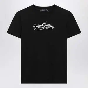 Dolce & Gabbana Embroidered Cotton T-shirt - Black