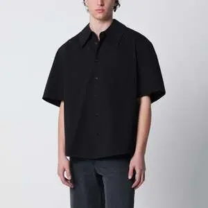 Séfr Sefr Waylon Black Cotton Poplin Shirt Men Black
