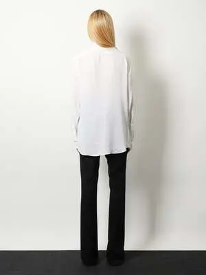 TOM FORD Silk Pleated Plastron Shirt