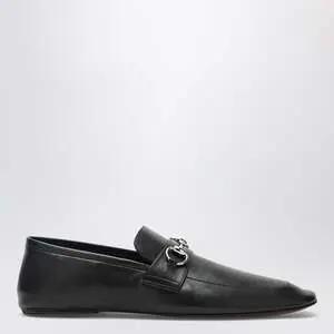 Gucci Leather Horsebit Loafers With Silver Hardware - Black