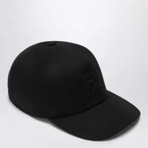 Fendi Wool And Cashmere Baseball Cap - Black