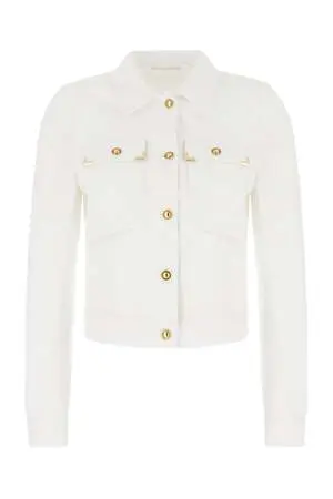 Palm Angels Gold Tone Button Detail Cropped Jacket - Multicolor