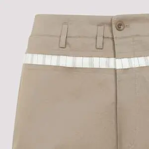 MAISON MARGIELA Beige Cotton Pants - Multicolor