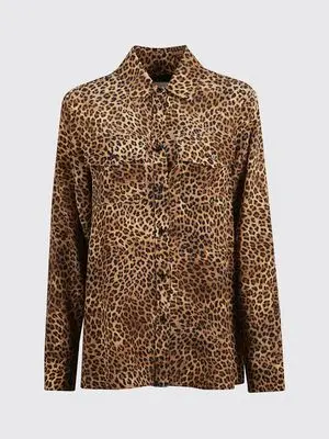 Max Mara Leopard Print Silk Shirt - Brown