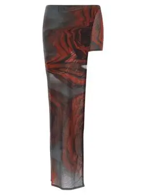 JEAN PAUL GAULTIER The Red Blurry Roses" Print Skort - Multicolor