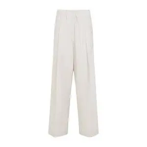 Dries Van Noten Pila Ecru Cotton Pants - Multicolor