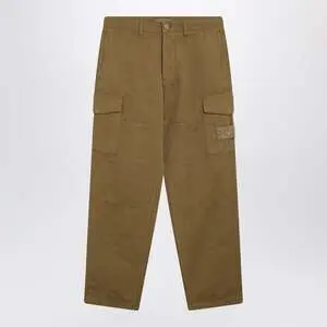 Stone Island Ghost Garment-dyed Cotton And Linen Cargo Trousers