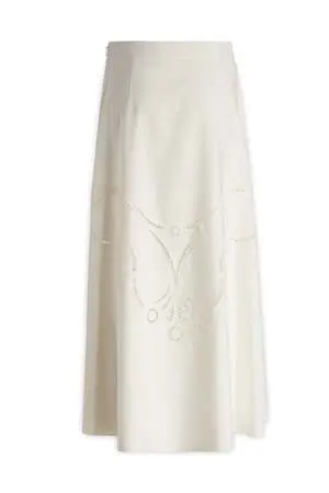 Chloé Embroidered A-line Skirt