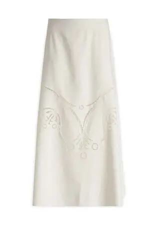 Chloé CHLOE Embroidered A-Line Skirt Multicolor