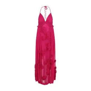 Dries Van Noten Drina Fuchsia Viscose Midi Dress - Multicolor