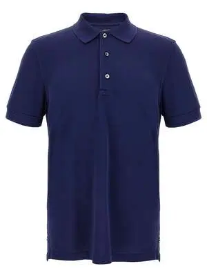 TOM FORD Piqué Polo Shirt - Blue