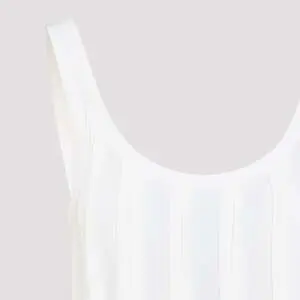 Carven Pintucked Asymmetrical Hem Silk Top