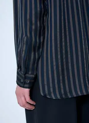 Dries Van Noten Striped Button-down Shirt - Blue