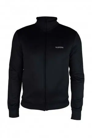 Valentino Garavani Zip-up Vest With Logo Detail - Black