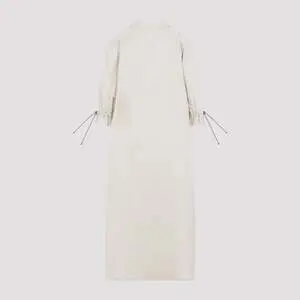 Max Mara Cotton Chemisier Dress With Drawstring Detail