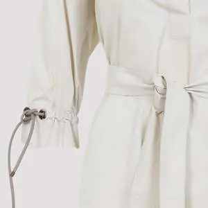 Max Mara Cotton Chemisier Dress With Drawstring Detail