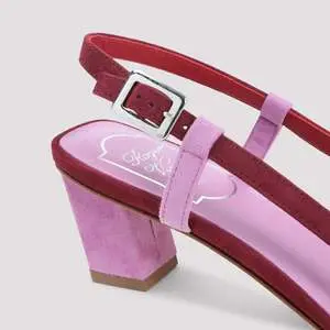 ROGER VIVIER Suede Slingback Pumps