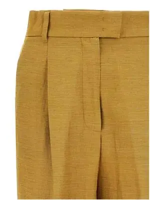 Max Mara Efedra High-waisted Silk Blend Pants - Gold