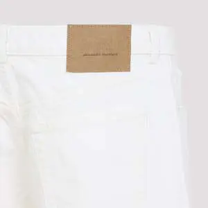 AMI Paris Wide Leg Jeans - White