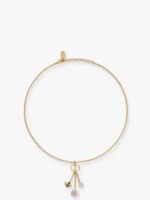 Dior Cd Garden Necklace With Bee And Flower Charms - Multicolor