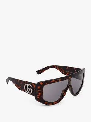 Gucci Rectangular Acetate Sunglasses With Double G Detail
