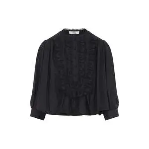 Chloé Embroidered Round Neck Top