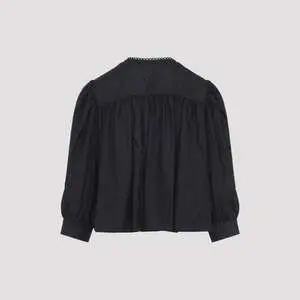 Chloé Embroidered Round Neck Top