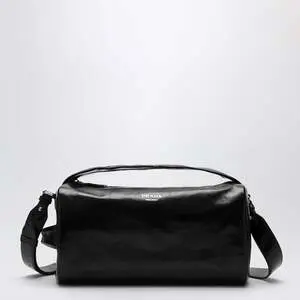 Prada Leather Bag With Glossy Finish - Black