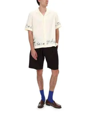 Paul Smith Linen Shorts - Brown