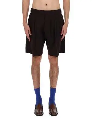 Paul Smith Linen Shorts - Brown