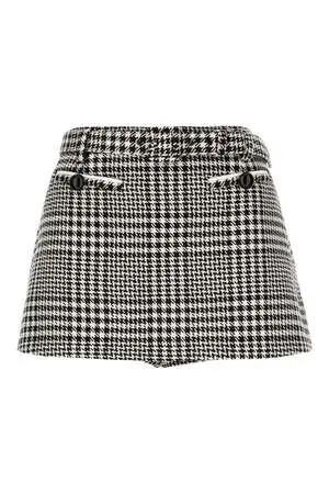SELF-PORTRAIT Houndstooth Tailored Shorts