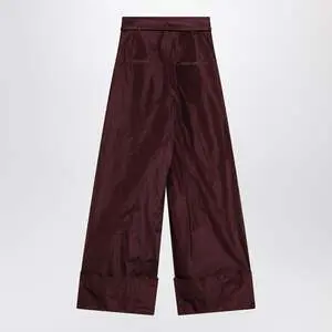 Fendi Burgundy Taffeta Trousers