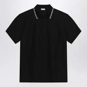 Burberry Cotton Polo With Check Detail