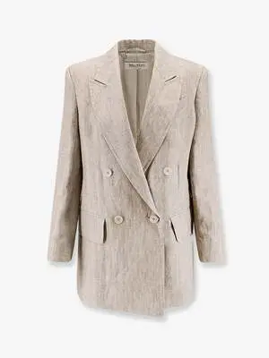 Max Mara Olimpia Linen Blazer - Cream