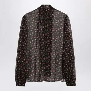 Dolce & Gabbana Chiffon Blouse With Rose Print