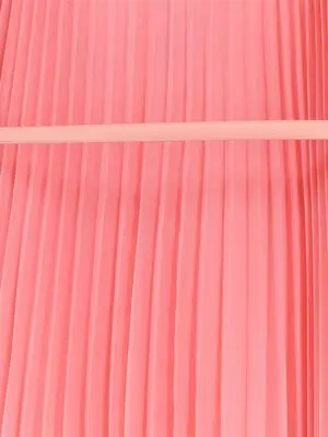 Max Mara Pleated V-neck Dress With Belt - Pink